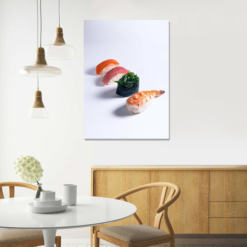 Картина/Картина на холсте для интерьера/Картина на стену/Картина для кухни/ - Суши гункан 40х60