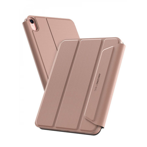 Чехол для планшета iPad Mini 6 8.3" 2021 Amazingthing Titan с отсеком для стилуса розовый, противоударный кейс с подставкой, книжка с защитой камеры