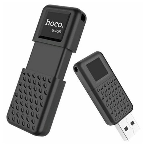USB Флеш-накопитель hoco UD6/64 64 ГБ, черный матовый
