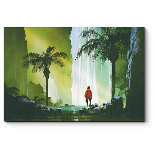 Модульная картина Тропический водопад40x27