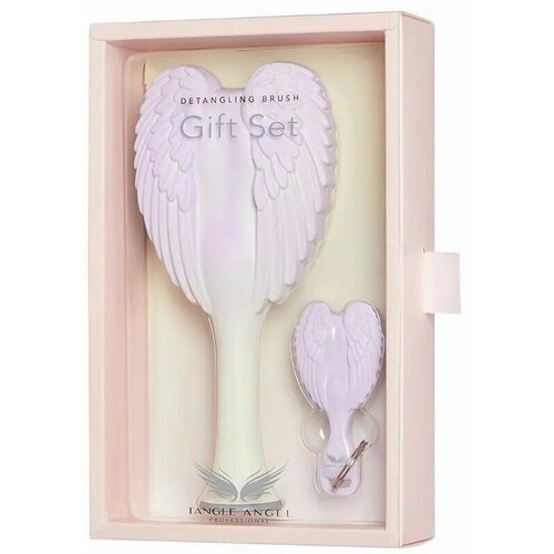 Подарочный набор расчесок для волос TANGLE ANGEL Gift Set - Lilac/Ivory + брелок расческа