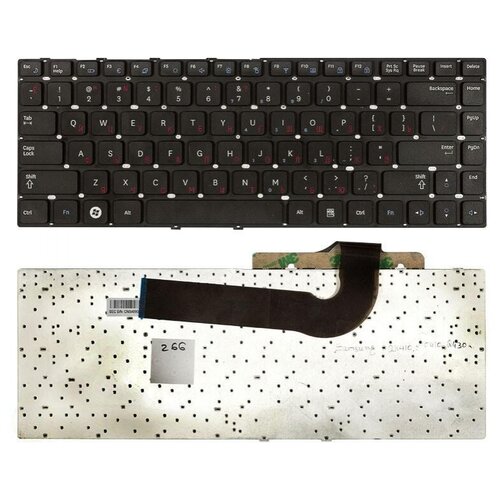 Клавиатура для ноутбука Samsumg QX410 черная без рамки