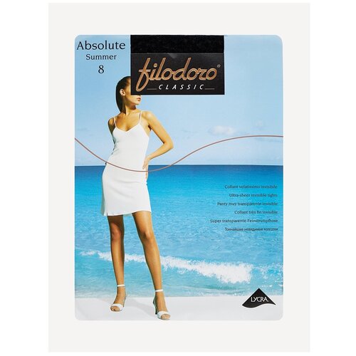Колготки  Filodoro Classic Absolute Summer, 8 den, размер 5, черный