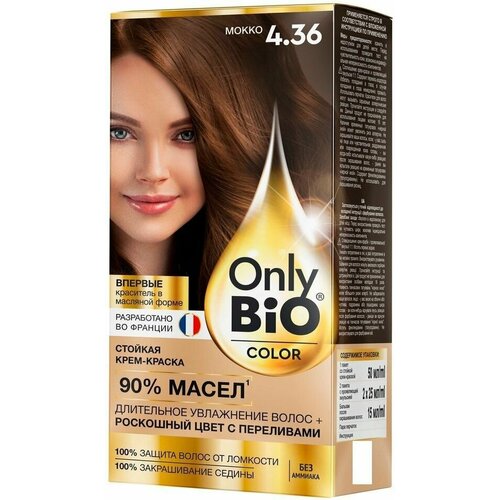 Краска для волос Only Bio Color тон 4.36 Мокко 115мл х2шт купить за 1 ...