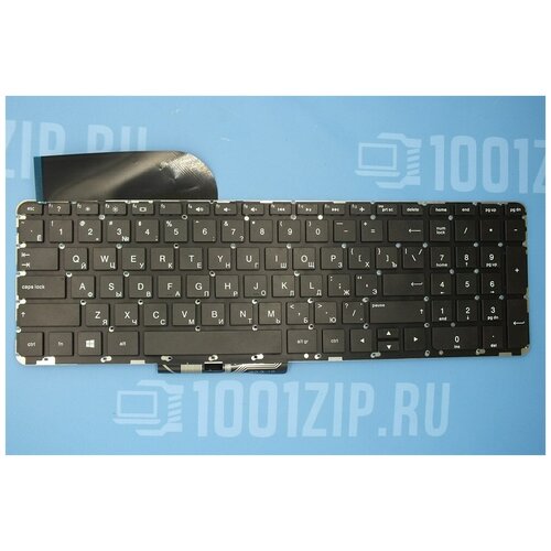 Клавиатура для HP 765806-251 черная, без рамки, плоский Enter