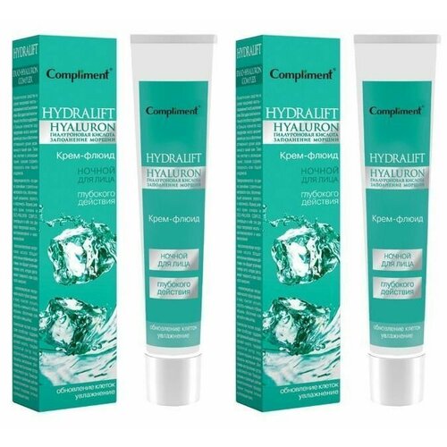 Compliment Крем-флюид для лица ночной Hydralift Hyaluron, 50 мл, 2 шт