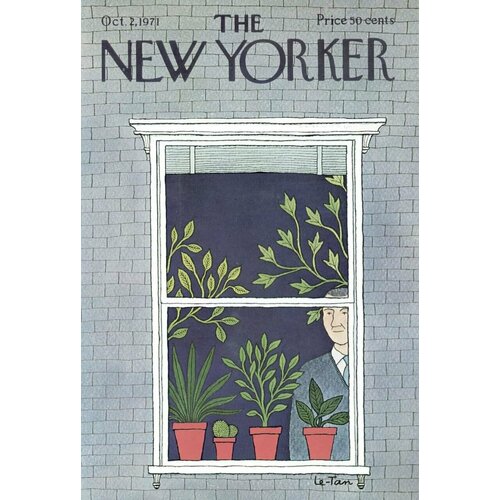 Плакат, постер на холсте The New Yorker (Oct. 2, 1971). Размер 21 х 30 см