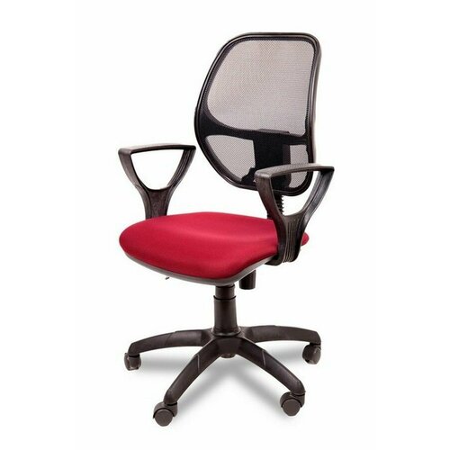 Компьютерное офисное кресло Мирэй Групп Марс гольф синхро, Ткань, Красно-черное