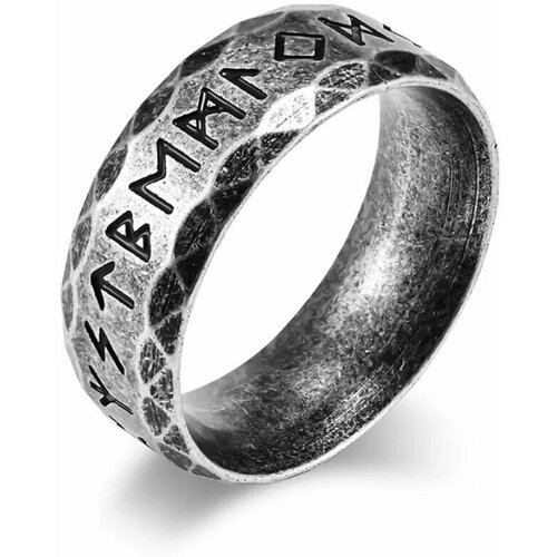 Славянский оберег, кольцо-кулон, размер 19, серый, серебряный