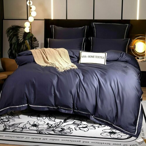 Комплект постельного белья, Мако-сатин, 2-x спальный с простыней Евро, наволочки 70x70, 50x70