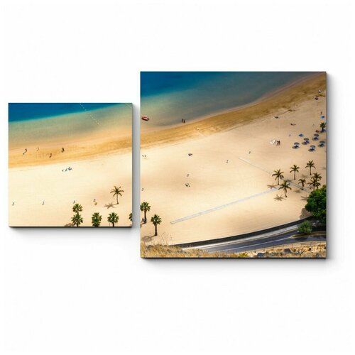 Модульная картина Песчаный пляж с высоты птичьего150x90