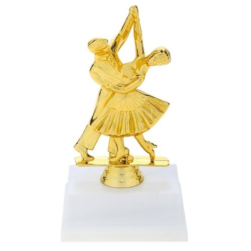 Командор Наградная фигура «Танцующая пара», подставка пластик белая, золото, 8,5 х 9 х 17 см