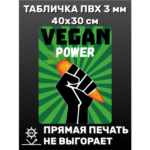 Табличка информационная Vegan 40х30 см