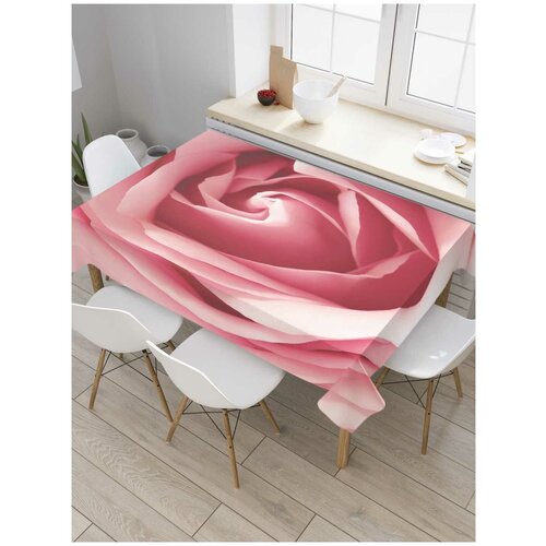 Скатерть прямоугольная JoyArty на кухонный стол "Бутон розы" из оксфорда, 120x145 см