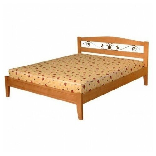 Кровать односпальная из массива дерева Жоржетта, спальное место (ШхД): 90х200, цвет: сосна