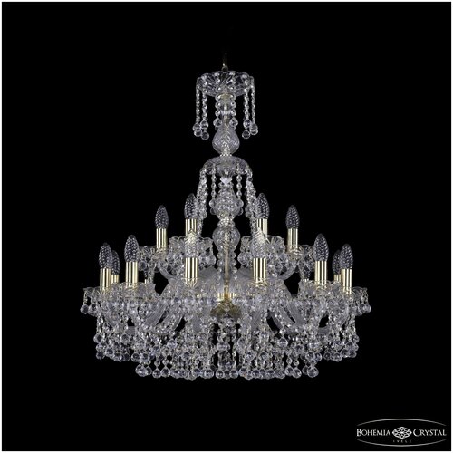 Люстра Bohemia Ivele Crystal 1409 1409/12+6/240/XL-76/G, E14, 720 Вт, кол-во ламп: 18 шт., цвет: бесцветный