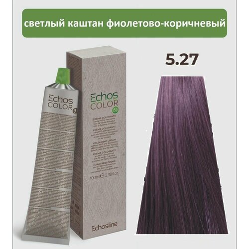 Крем-краска 5.27 Экос Лайн перманентная стойкая для волос Echos Color Vegan ECHOS LINE 100 мл