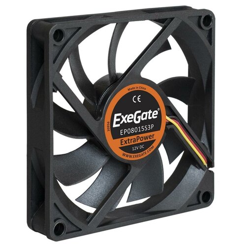 Вентилятор для корпуса ExeGate EP08015S3P, черный