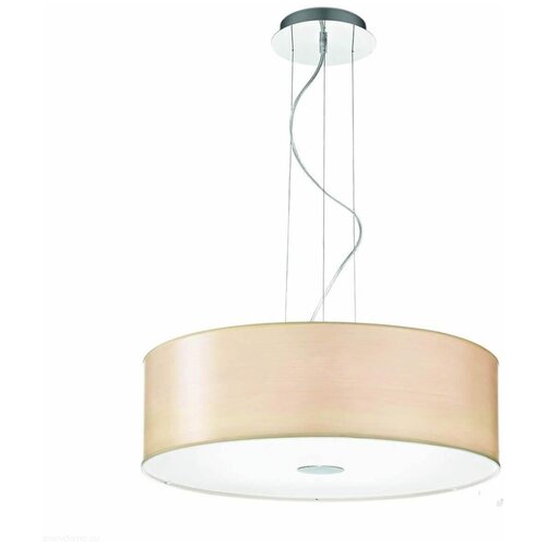 IDEAL LUX Woody SP5 Wood, E27, 300 Вт, кол-во ламп: 5 шт., цвет: хром