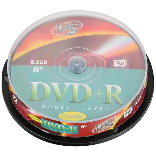 Диск VS Dvd+r 8,5 GB 8x Double Layer CB/10 Ink Print .