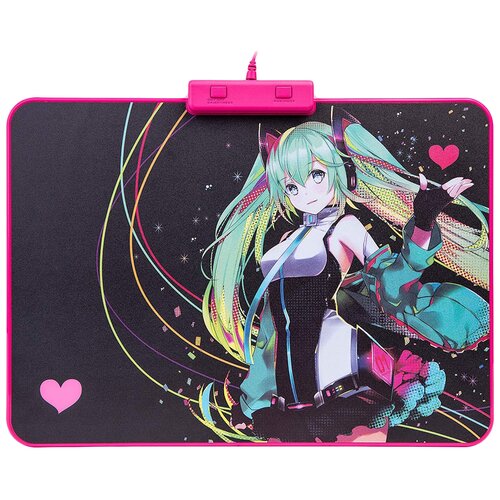 Коврик Tt eSPORTS by Thermaltake Draconem RGB Hatsune Miku Edition (MP-DCM-RGBHMS-09), черный