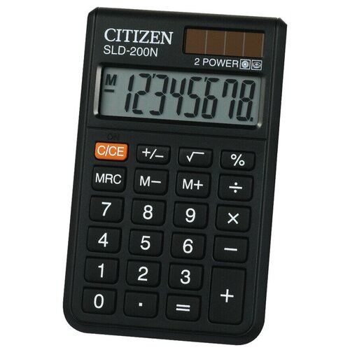 Калькулятор карманный CITIZEN SLD-200N, черный