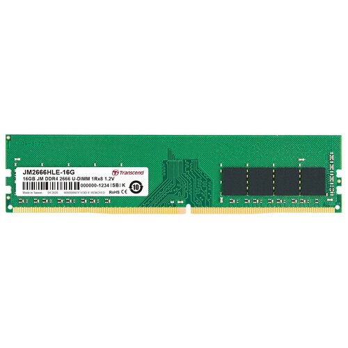 Оперативная память Transcend 16 ГБ DDR4 2666 МГц DIMM CL19 JM2666HLE-16G