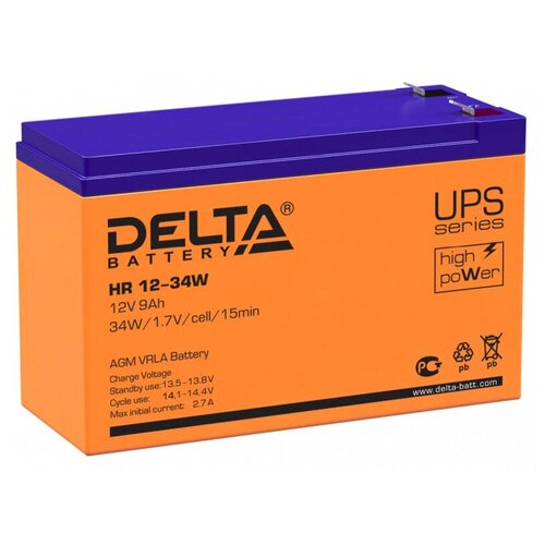 Аккумуляторная батарея DELTA Battery HR 12-34W 12В 9 А·ч