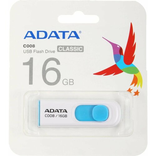 USB 16Gb A-Data C008 White AC008-16G-RWE