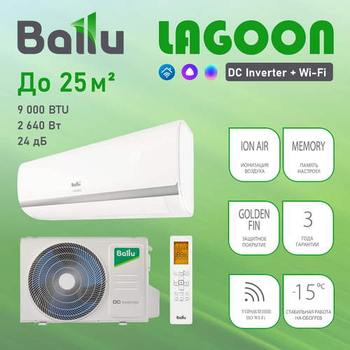 Кондиционер Ballu BSDI-09HN1_22Y Lagoon DC inverter с Wi-Fi