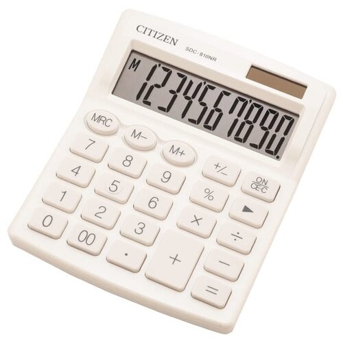 Калькулятор бухгалтерский CITIZEN SDC-810NR, белый