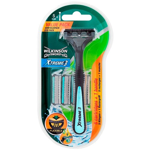 Многоразовый бритвенный станок Wilkinson Sword Xtreme 3, 5 шт.