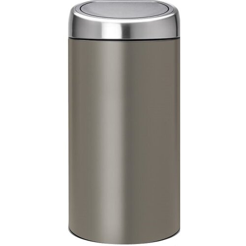 Мусорный бак Brabantia Touch Bin 2x20л, двуxсекционный, платиновый 403101