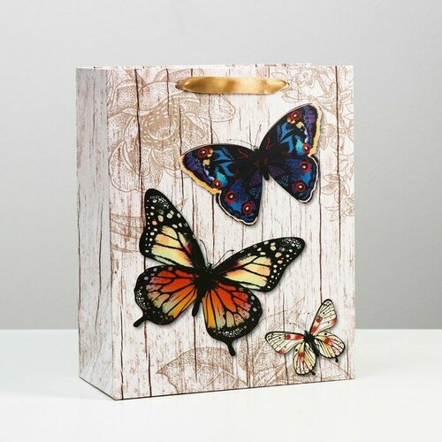 Пакет ламинированный "Бабочки" 26x32x12