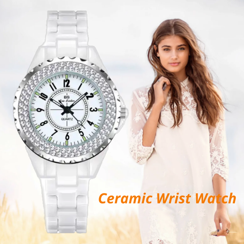 Наручные часы Crystal женские кварцевые шикарные водонепроницаемые, белый