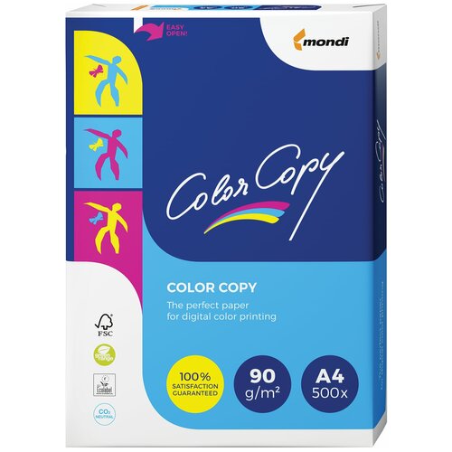 Бумага COLOR COPY, А4, 90 г/м2, 500 л, для полноцветной лазерной печати, А++, Австрия, 161% (CIE), 1 шт.