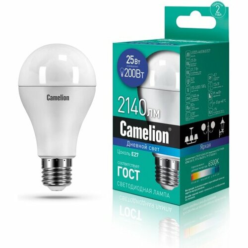 Светодиодная лампа Camelion LED25-A65/865/E27