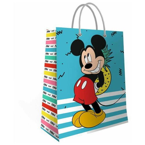 Пакет подарочный ND Play Mickey Mouse, Мики с ананасом, большой, 330х455х100 мм