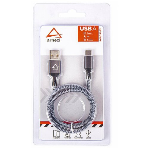 Дата-кабель USB/Type-C (1м, 2А) в оплетке ARNEZI A0605033