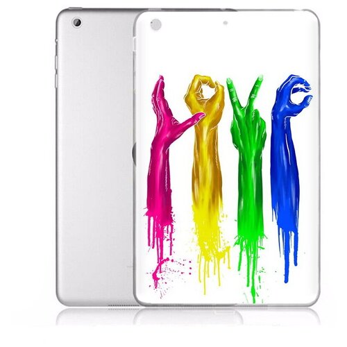 Чехол задняя-панель-накладка-бампер MyPads яркие руки love для Apple iPad Air (2013)-A1474/A1475/A1476 противоударный