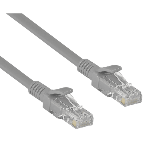 Патч-корд UTP кат.5e, 30 см, RJ45, серый, CCA, Exegate 10 штук