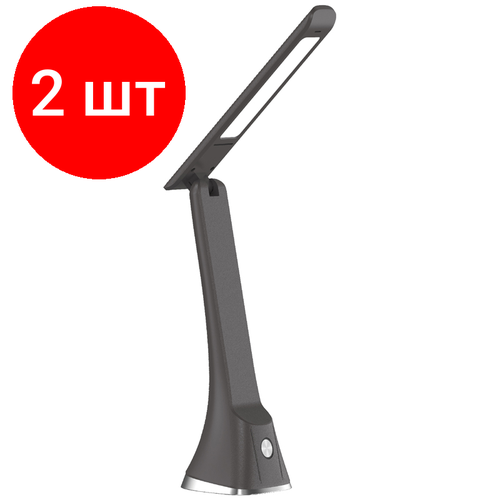 Комплект 2 шт, Светильник настольный на подставке старт CT212, 6Вт, LED, сенс. упр, черный