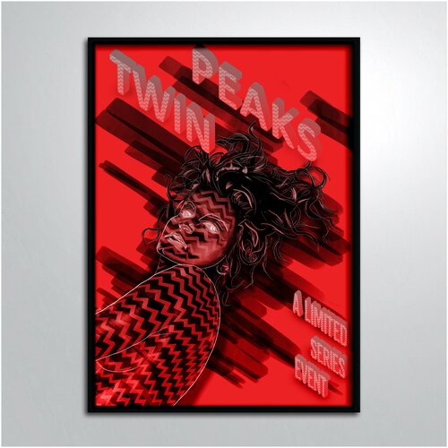 Постер в раме/Твин Пикс Дэвид Линч Красный Twin Peaks