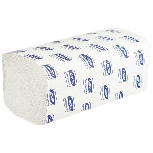 Полотенца бумажные листовые Luscan Economy V-сложения 1-слойные 20 пачек по 200 листов (артикул производителя 1052060)