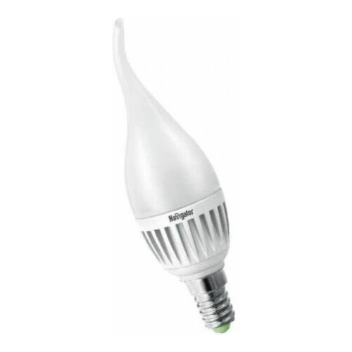Лампа светодиодная LED 8вт E14 теплый матовая свеча на ветру 20820 Navigator