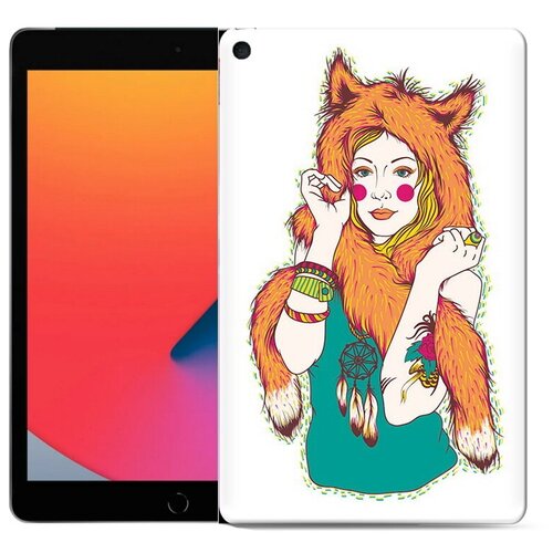 Чехол задняя-панель-накладка-бампер MyPads Девушка лиса для iPad mini 5 7.9 (2019)-A2133/A2124/A2126/A2125 противоударный
