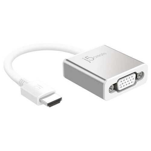 Переходник/адаптер j5create JDA213S HDMI (m) - VGA (f)/mini jack 3.5 mm (F)/micro USB B (F), белый 