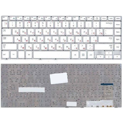 Клавиатура для ноутбука Samsung 370R4E 470R4E белая без подсветки