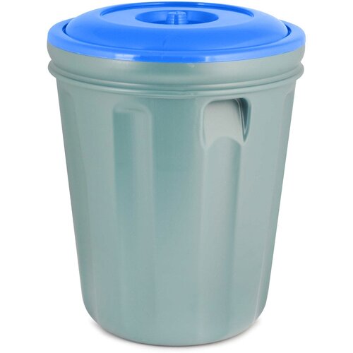 Бак-контейнер для мусора пластмассовый универсальный "Эконом" 60л, 47х47х55см, с крышкой (Россия)
