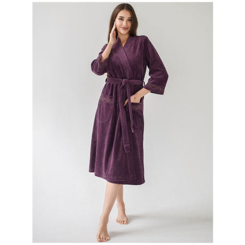 Халат  Текстильный Край, размер 64, фиолетовый